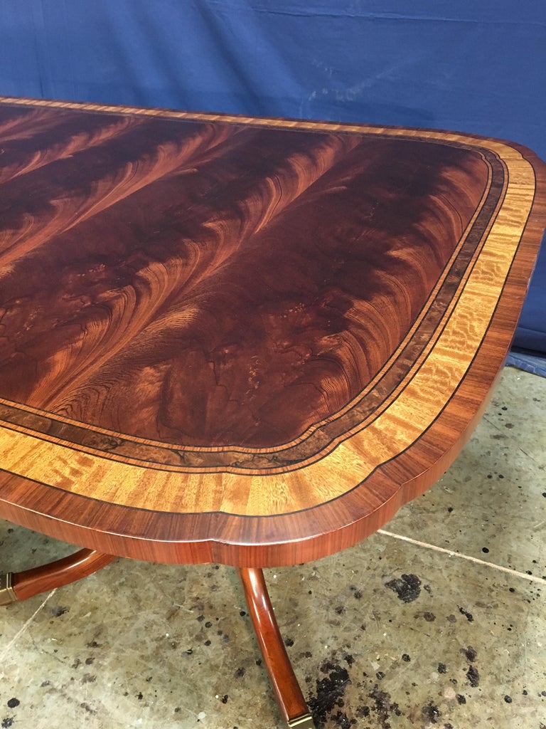 Custom Traditional Scallop Cornered Mahogany Dining Table by Leighton ...