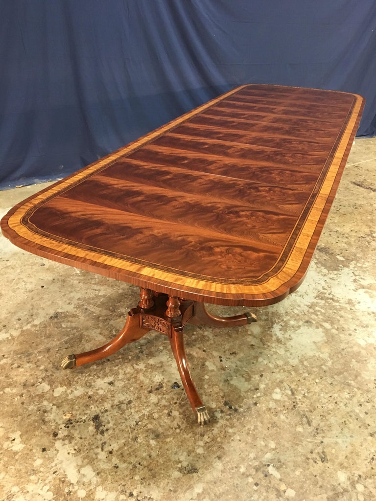 Custom Traditional Scallop Cornered Mahogany Dining Table by Leighton ...