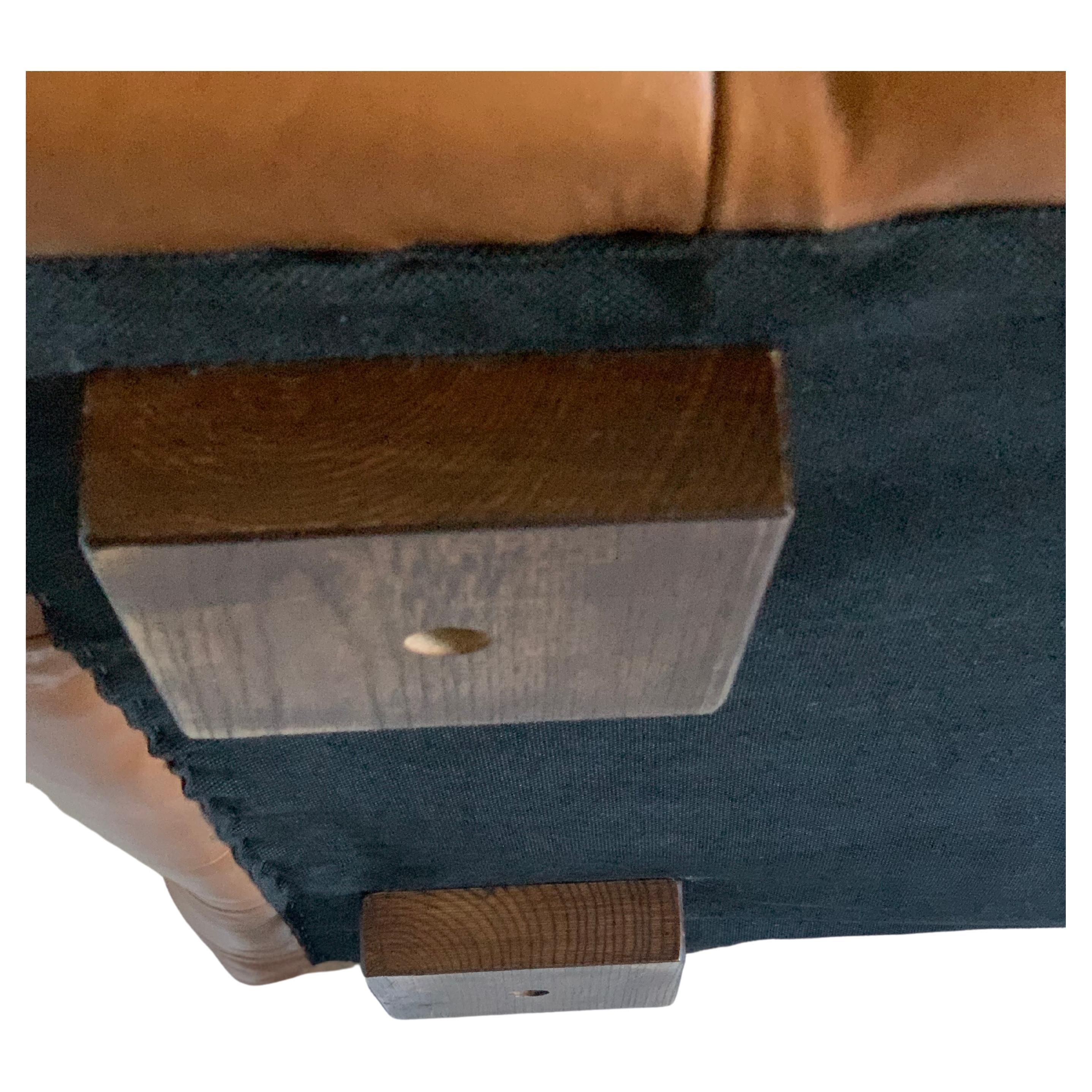 RH Camel Leather Ottoman at 1stDibs