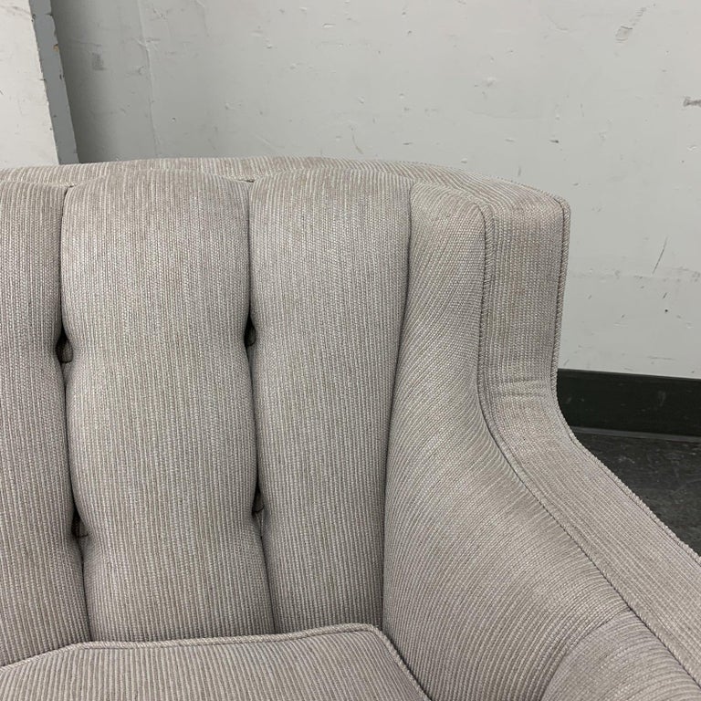 Custom Tufted Shell Slope Arm Sofa For Sale at 1stDibs