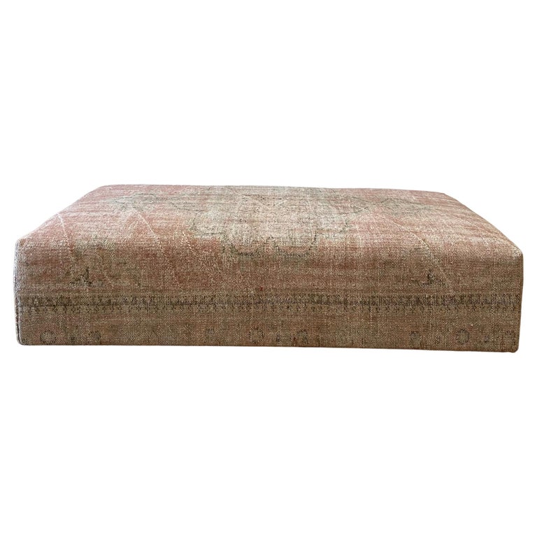 Custom Turkish Wool Rug Ottoman at 1stDibs