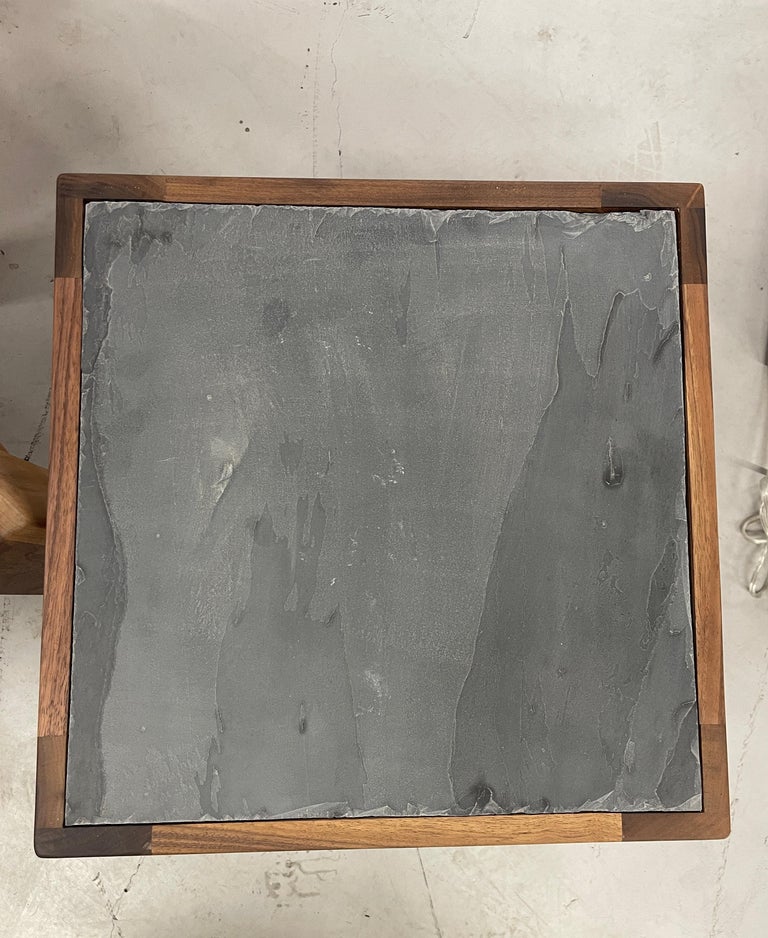 Custom Walnut and Slate Tables For Sale at 1stDibs