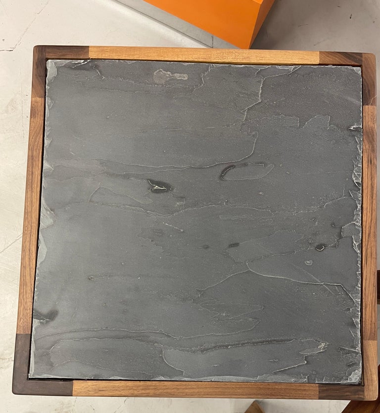 Custom Walnut and Slate Tables For Sale at 1stDibs
