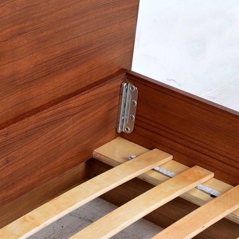 Custom Walnut Bed Made in California by Pablo Romo For Sale at 1stDibs ...