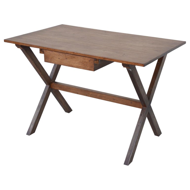 Custom Walnut Desk with Drawer, Made to Order by Petersen Antiques For ...