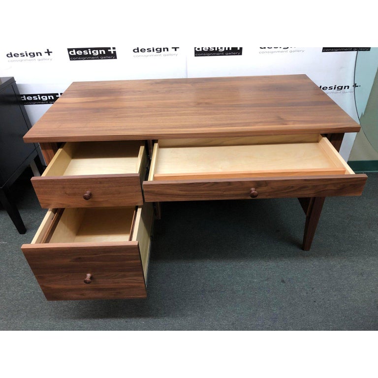 Custom Walnut Desk and Chair by Vermont Wood Studio For Sale at 1stDibs