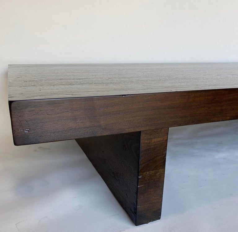 Custom Walnut Modern Coffee Table For Sale at 1stDibs
