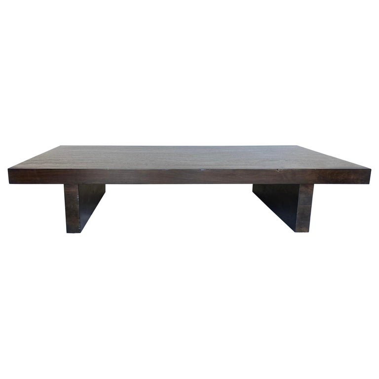 Custom Walnut Modern Coffee Table For Sale at 1stDibs