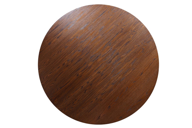 Custom Walnut on Oak Dining Table with Distressed "Dime" Edge on Steel ...