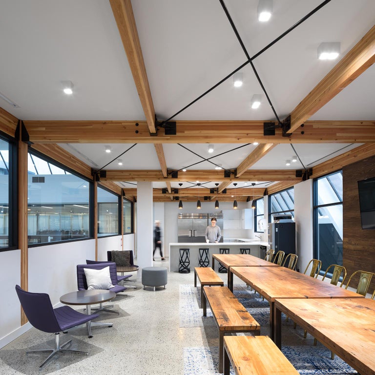 Custom "Workshop" Conference Table with a Solid Wood Top and Metal Base ...