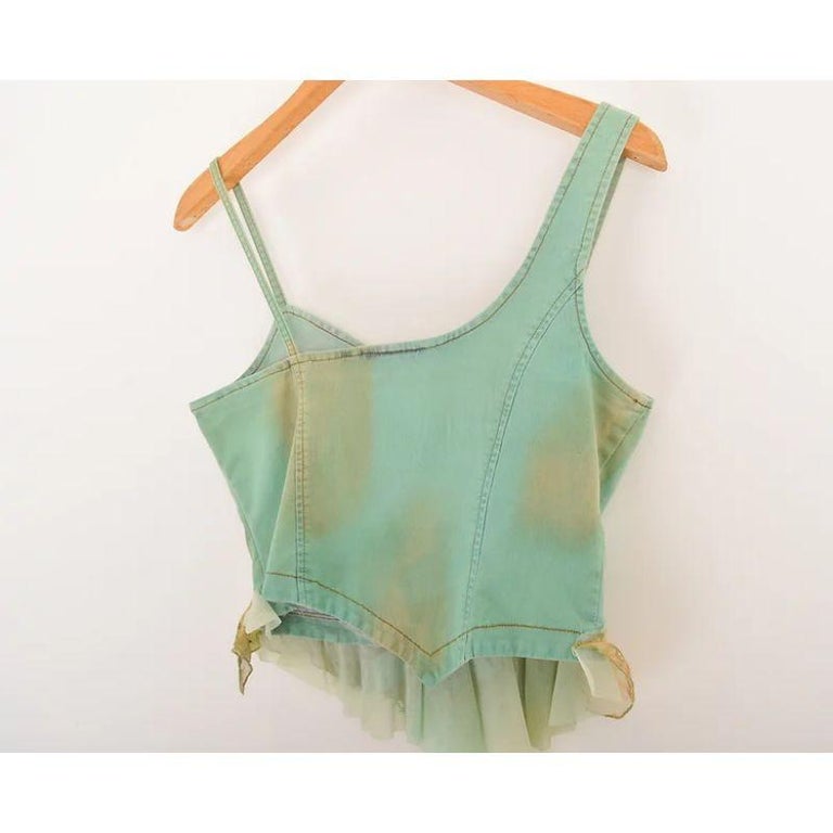 Custom Y2K Denim Couture Matching Set For Sale at 1stDibs
