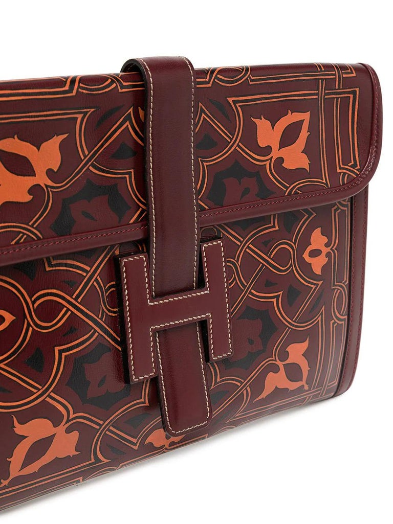 Customised Burgundy Jige Clutch Bag at 1stDibs