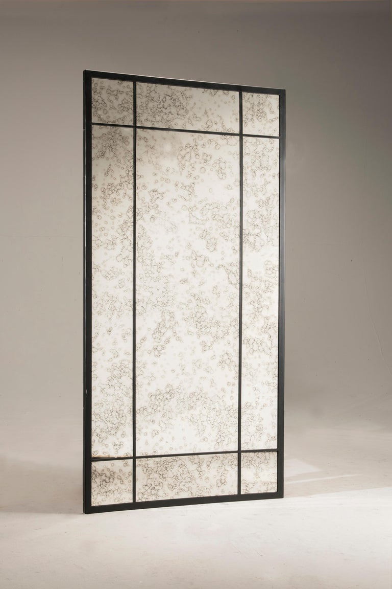 Customizable Black Iron Frame Distressed Effect Glass Window Look ...