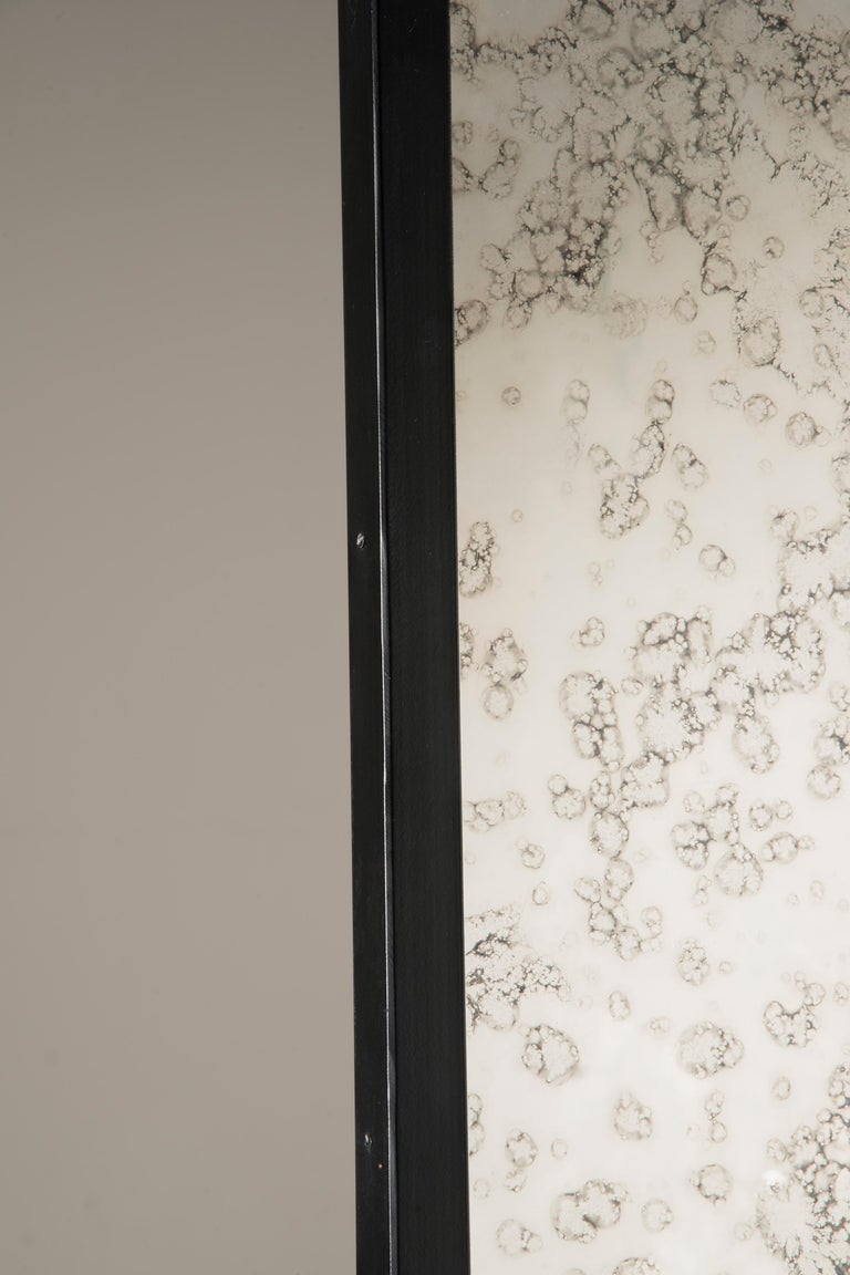 Customizable Black Iron Frame Distressed Effect Glass Window Look ...