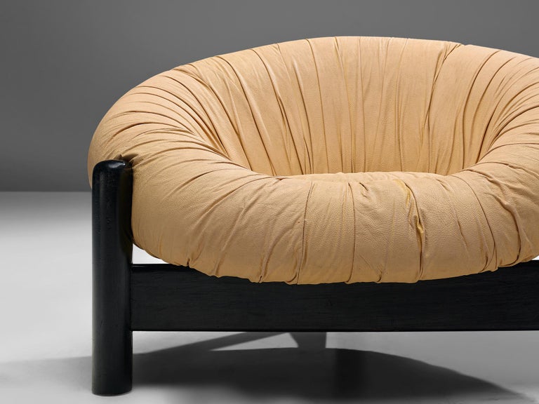 Customizable Brazilian Lounge Chair in Beige Leatherette at 1stDibs