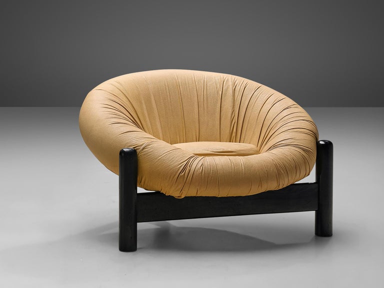 Customizable Brazilian Lounge Chair in Beige Leatherette at 1stDibs