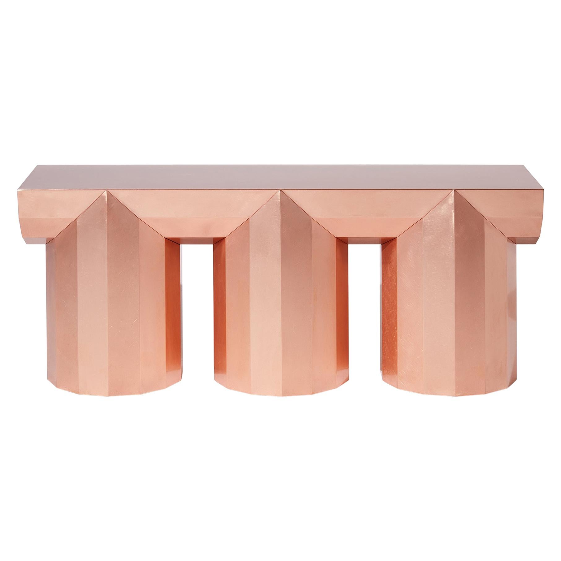 Gossip Bench Telephone Table Black Spindle Back Copper Accents at 1stDibs