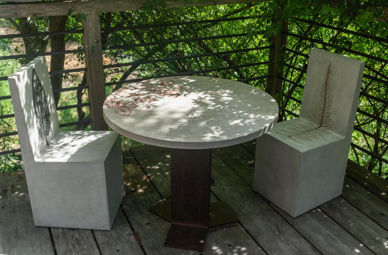 Customizable Concrete Dining or Coffee Table Tops with Botanical ...