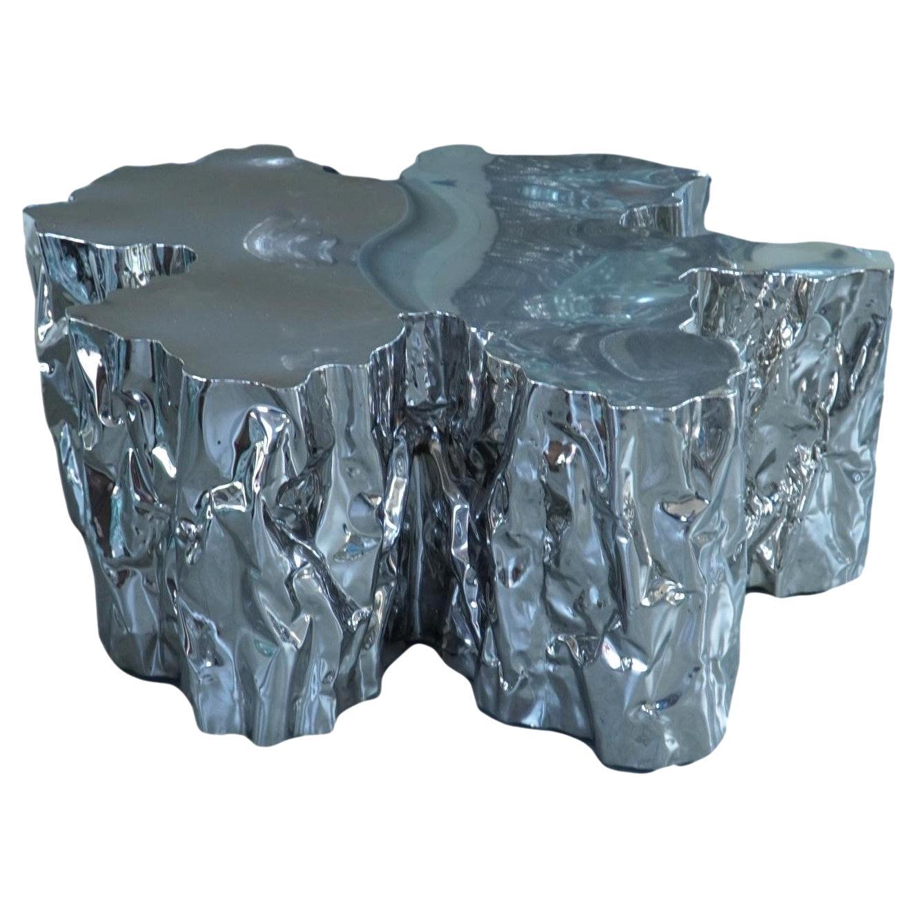 Brutalist Solid Stainless Steel Plinth Display Pedestal For Sale at 1stDibs