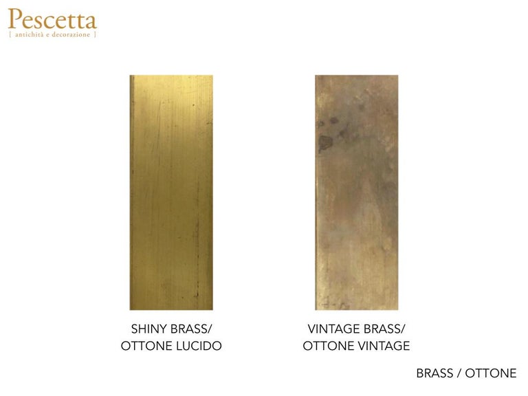 Customizable Made to Measure Brass Frame Mirror with Vertical Panels ...