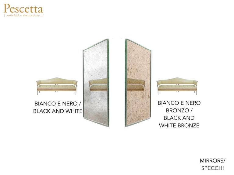 Customizable Made to Measure Brass Frame Mirror with Vertical Panels ...