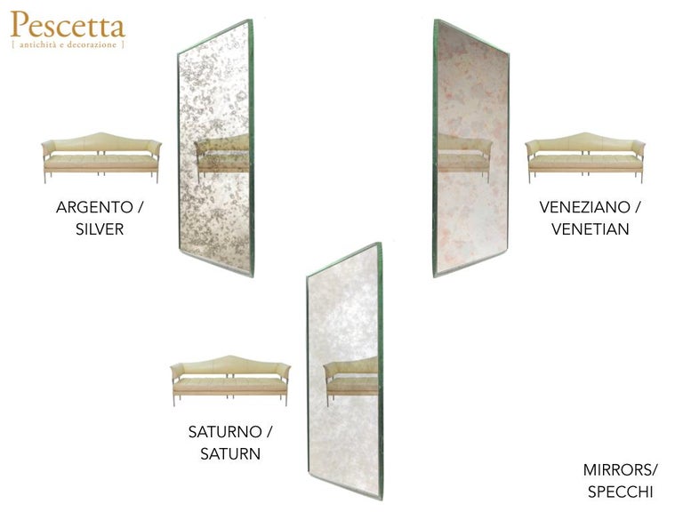 Customizable Made to Measure Brass Frame Vertical Glass Panels Mirror ...