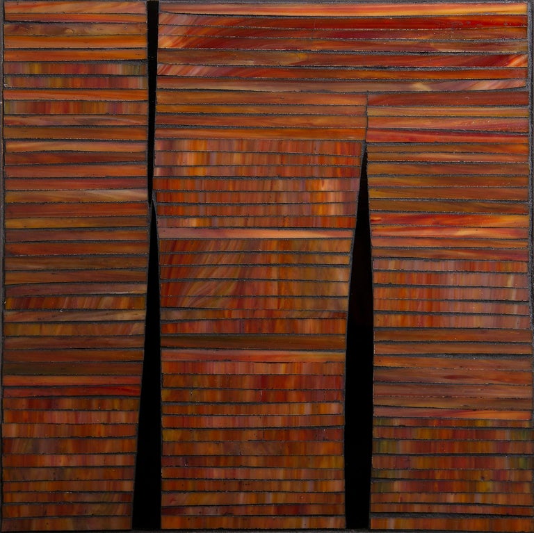 Modern Natura Brown Walnut Pedestal in Sycamore Mosaic by Ercole Home ...