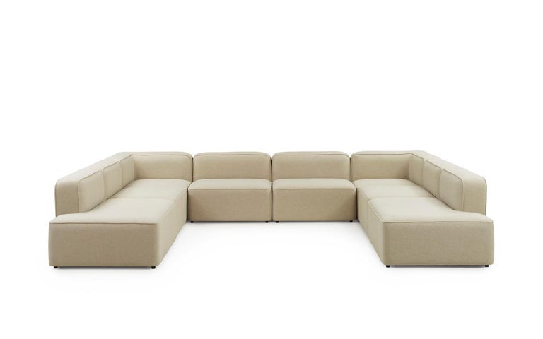 Customizable Normann Copenhagen Rope Sofa Chaise Lounge with Pouf Hans ...