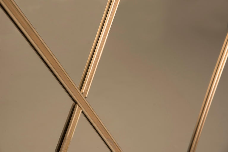 Customizable Octagonal Brass Frame Window Look Bronze Glass For Sale at ...