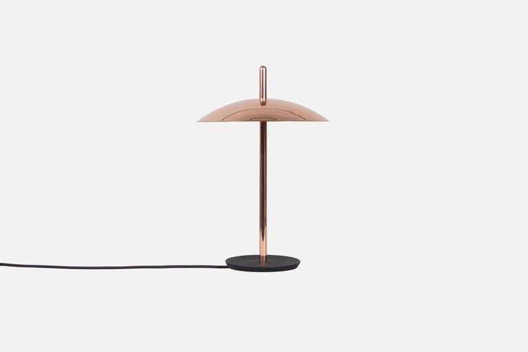 Customizable Pair of Signal Table Lamps from Souda, White x Brass, Made ...