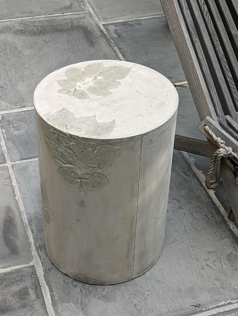 Customizable Round Concrete Stools and Side Tables with Leaf ...