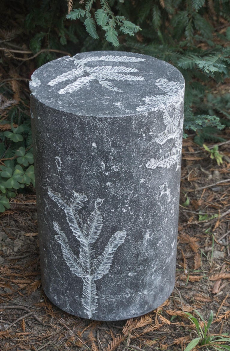 Customizable Round Concrete Stools and Side Tables with Leaf ...