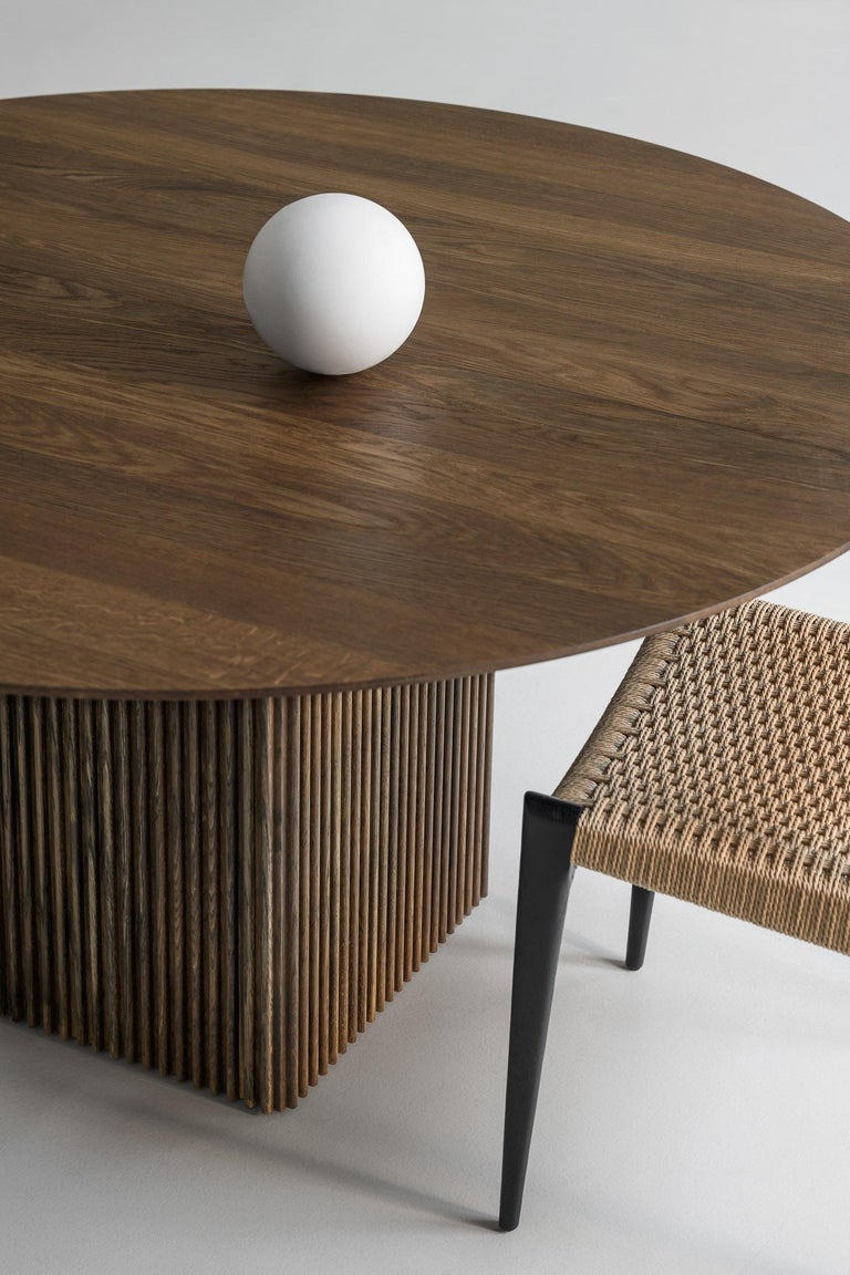 Customizable Round Dining Table TEN 130, More Wood Finishes For Sale at ...