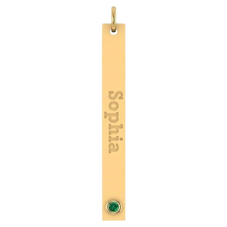 Customize Diamond Nameplate Yellow Rose or White Gold For Sale at 1stDibs