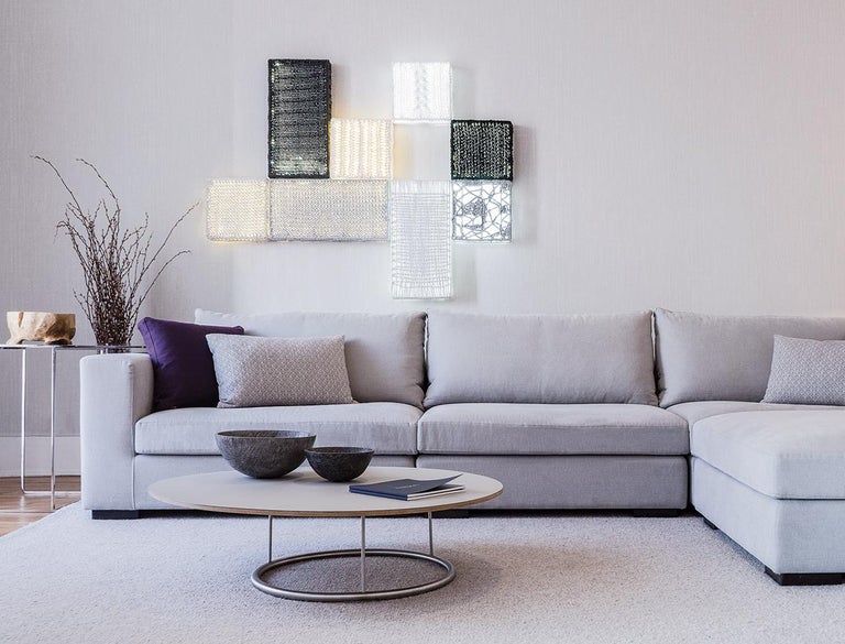 Customized All Colors Natural Knitted Big Squares Wall Light Set For ...