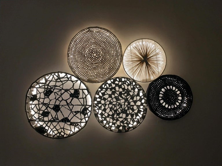 Customized All Colors Natural Knitted Big Wall Light Set For Sale at ...
