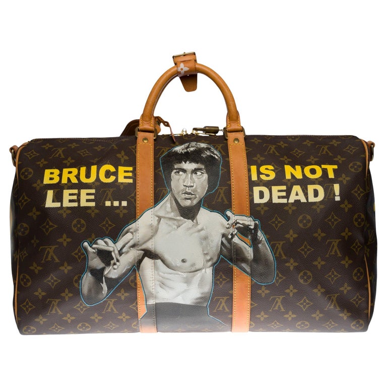 Customized "Bruce Lee is not dead" Louis Vuitton Keepall 50 travel bag ...