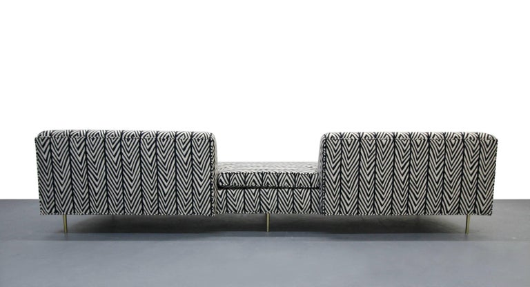 Customized European Open Back Chaise Style Sofa Black and White with ...