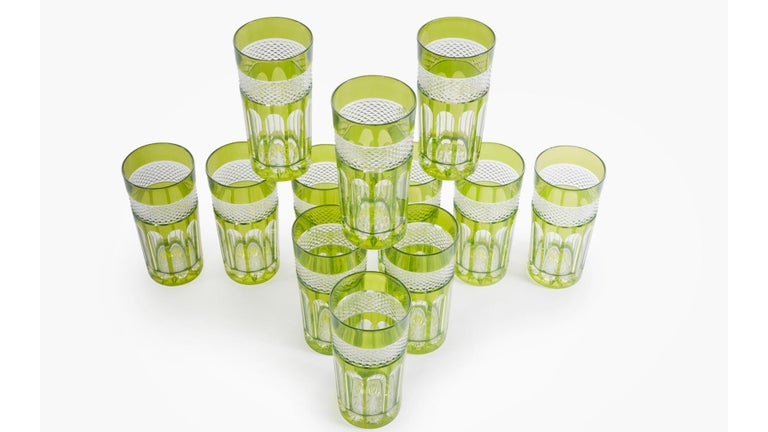 Cut Crystal Barware Tableware Service For Twelve For Sale At 1stdibs