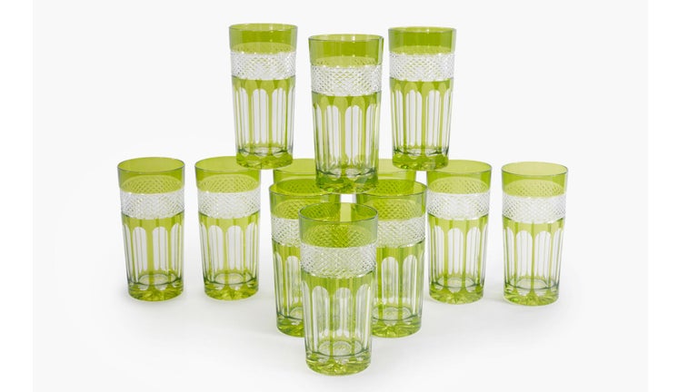 Cut Crystal Barware Tableware Service For Twelve For Sale At 1stdibs