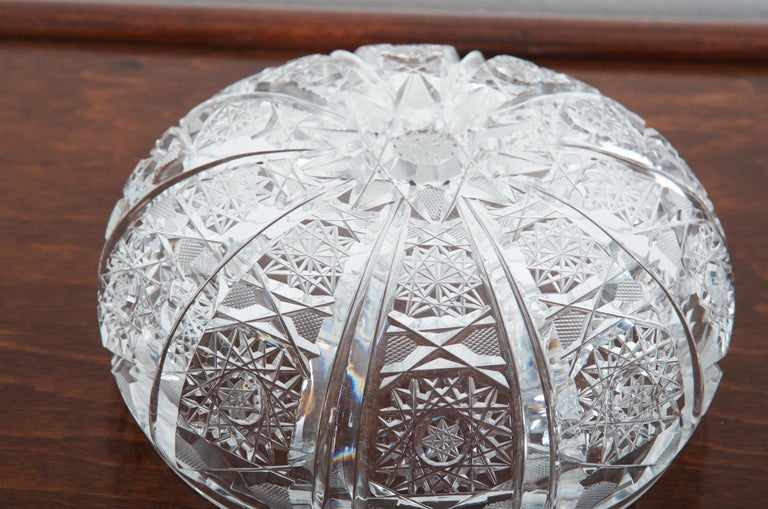 Cut Crystal Bowl with Lid For Sale at 1stDibs