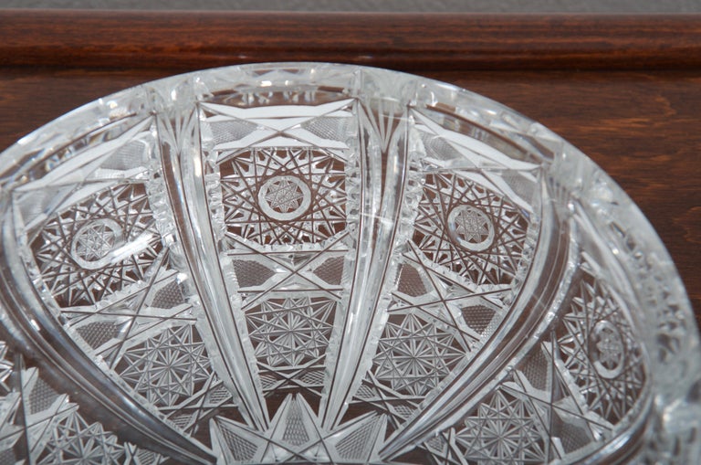Cut Crystal Bowl with Lid For Sale at 1stDibs