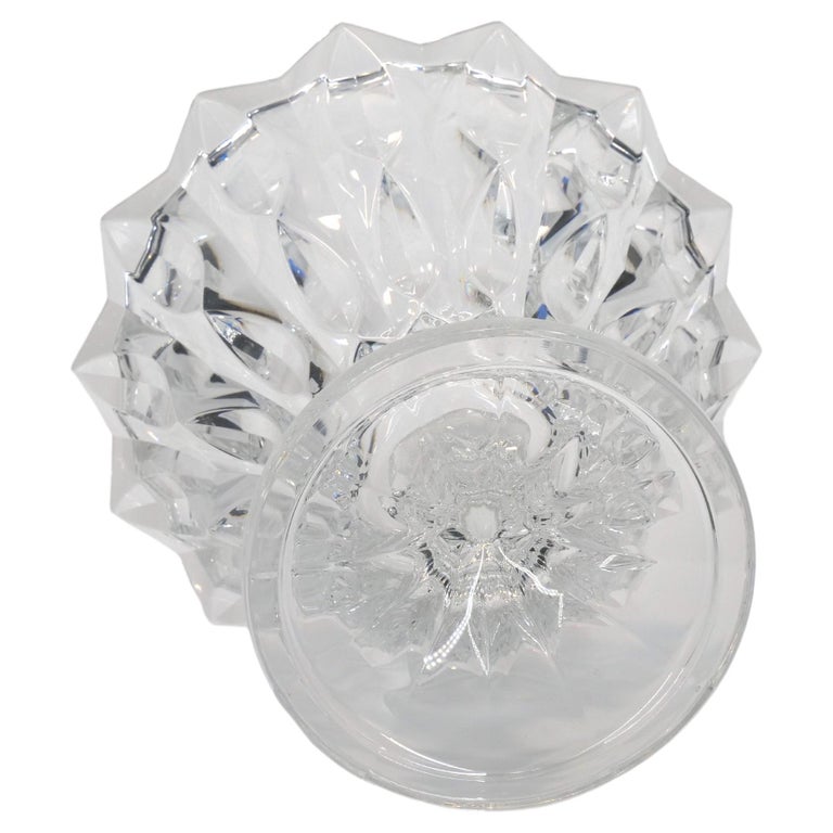 Cut Crystal / Brass Covered Serving Piece For Sale at 1stDibs
