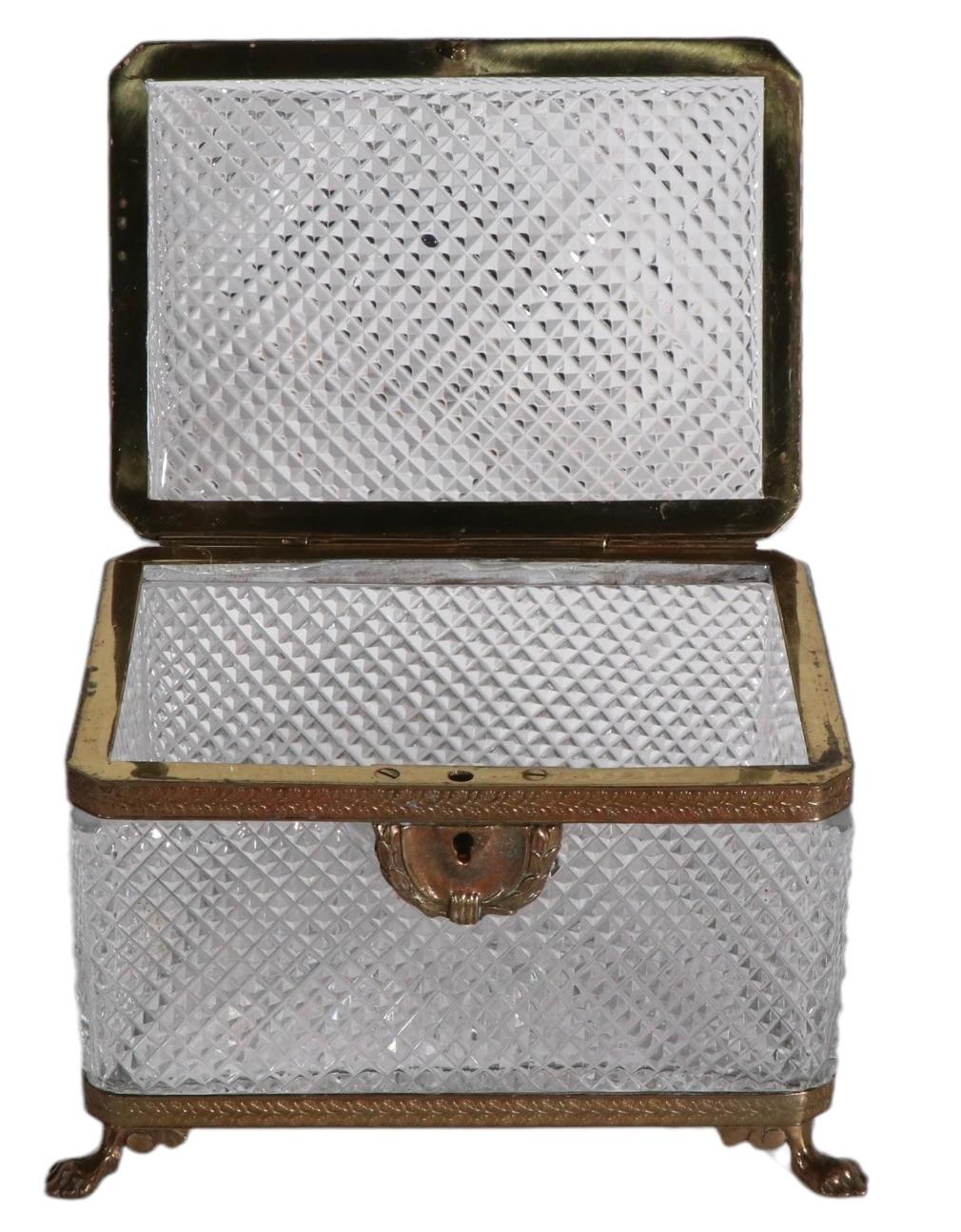 Cut Crystal Jewelry Box with Ormolu Mounts Att. to Baccarat For Sale at ...