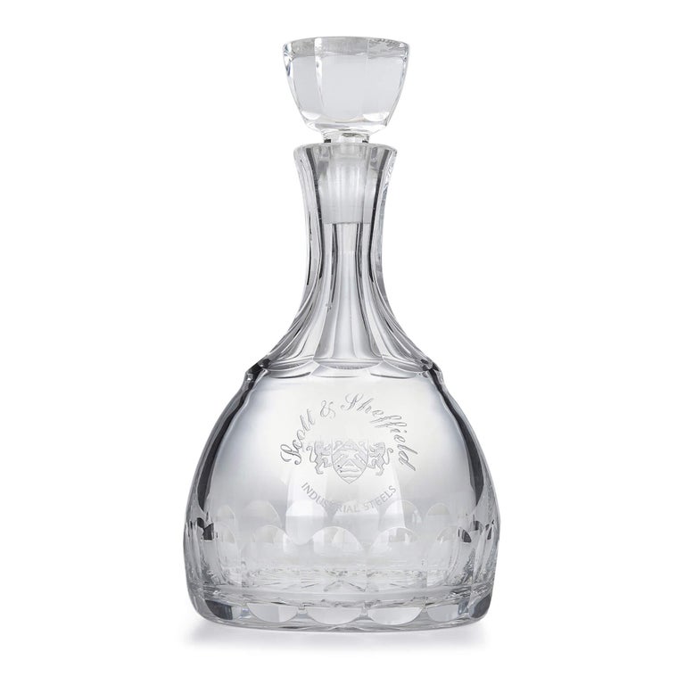 Cut Glass and Silver Sherry Decanter by Roberts and Belk For Sale at ...