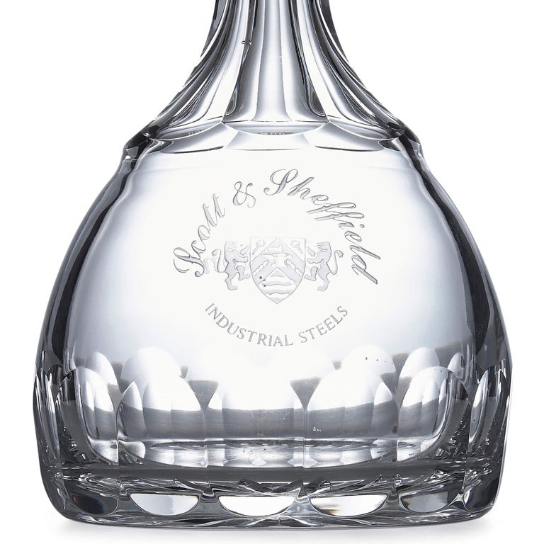 Cut Glass and Silver Sherry Decanter by Roberts and Belk For Sale at ...