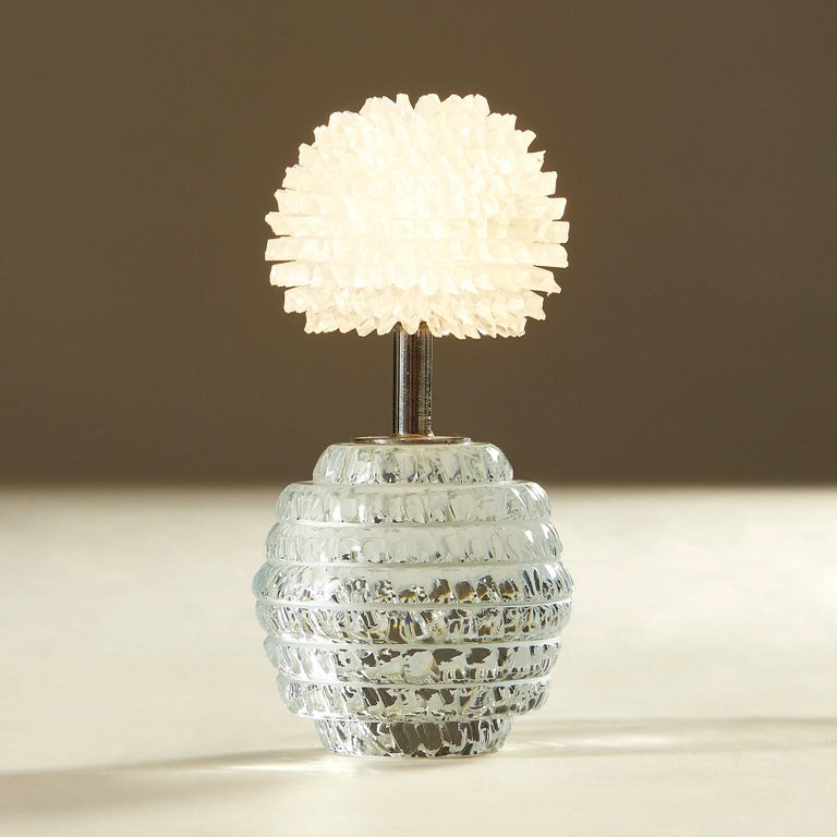Cut-Glass 'Dandelion' Bedside Lamp with Glass Crystal Shade For Sale at ...