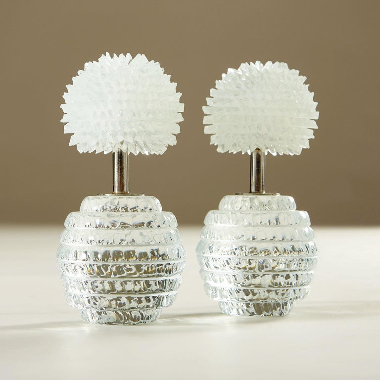 Cut-Glass 'Dandelion' Bedside Lamp with Glass Crystal Shade For Sale at ...