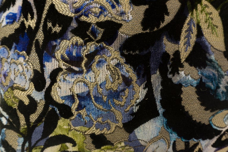 Cut Velvet Rose Pattern Pillows For Sale at 1stDibs