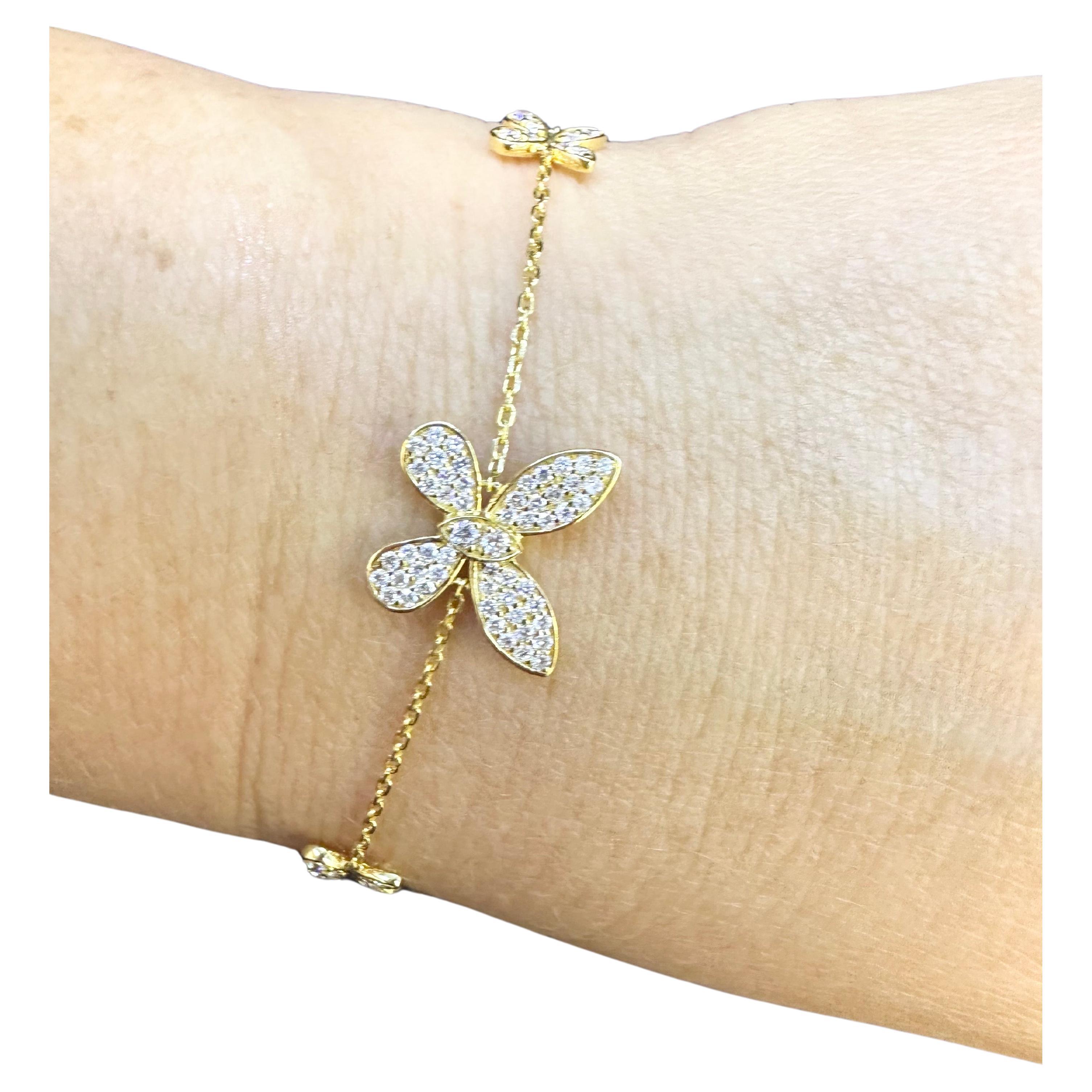 Diamond Butterfly Bracelet